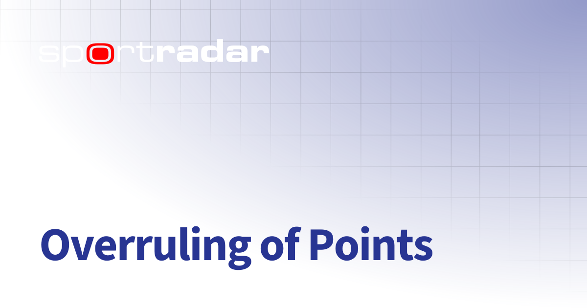 Overruling of Points | Tennis | Customer Documentation