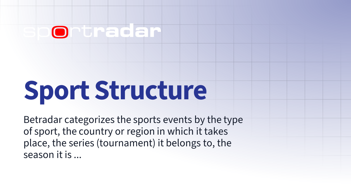 Sport Structure | Unified Odds Feed (UOF) | Customer Documentation